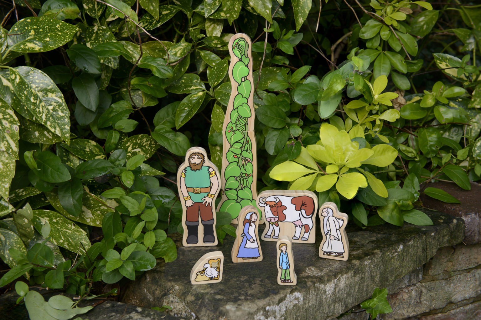 Jack and the Beanstalk Wooden Characters storytelling