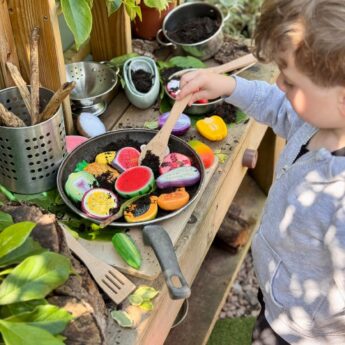 Mud Kitchen Food Stones Collection - muddy play resources