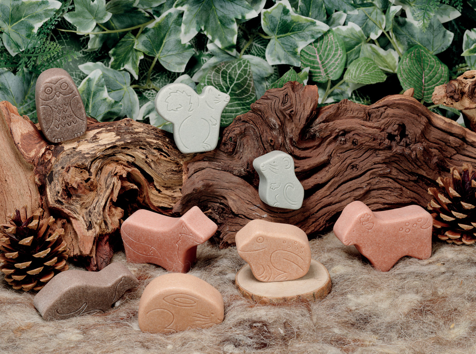Little Lands - Woodland - set of 8 stone small world figures