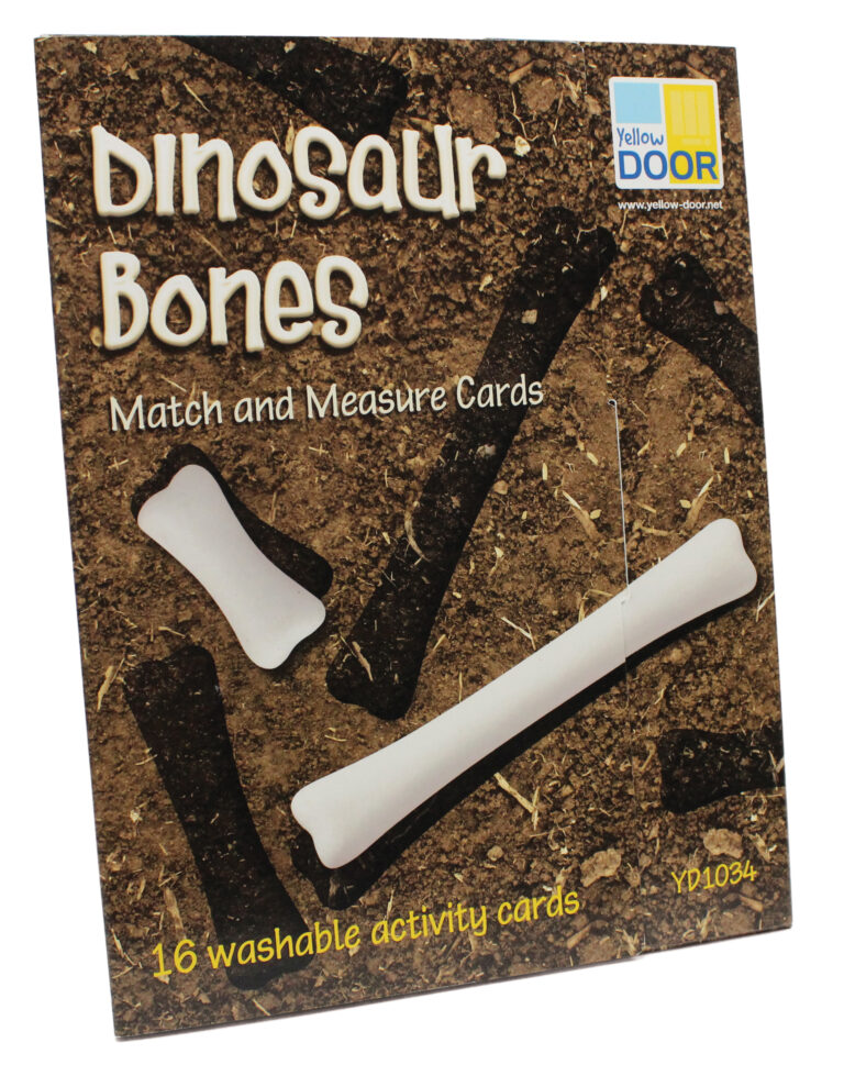 Dinosaur Bones Match and Measure Activity Cards - Yellow Door