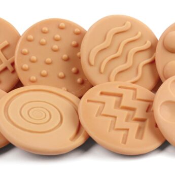 Sensory Stones - feel and talk about shapes and patterns
