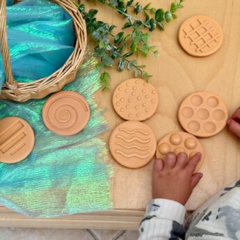 Sensory Stones - feel and talk about shapes and patterns